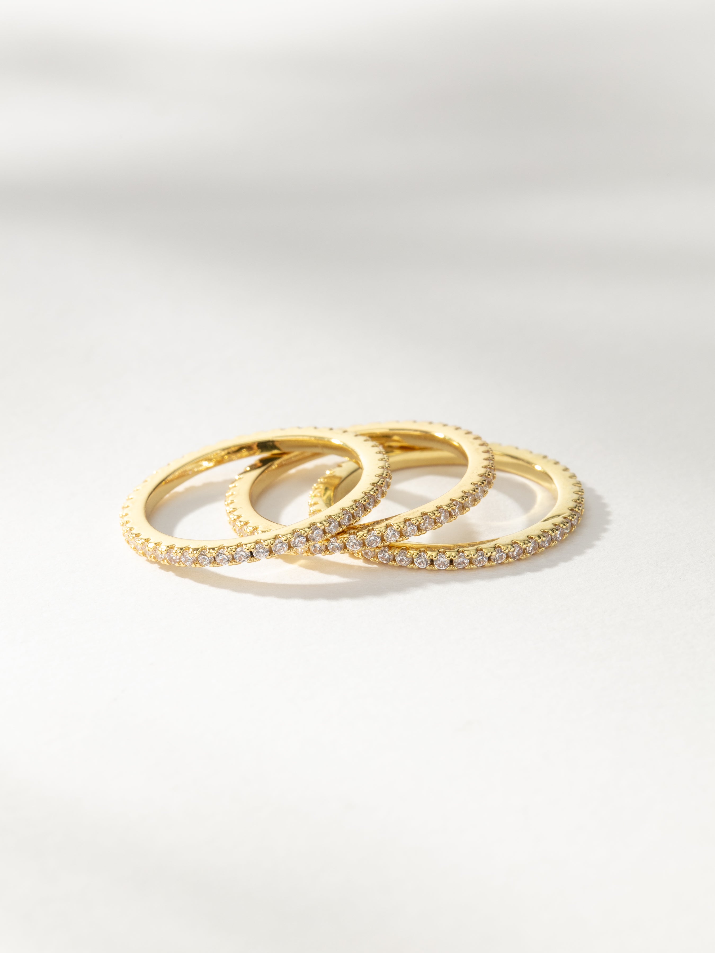 Gold High Shine Ring Stack of 3 | Layered Ring Set | Uncommon James