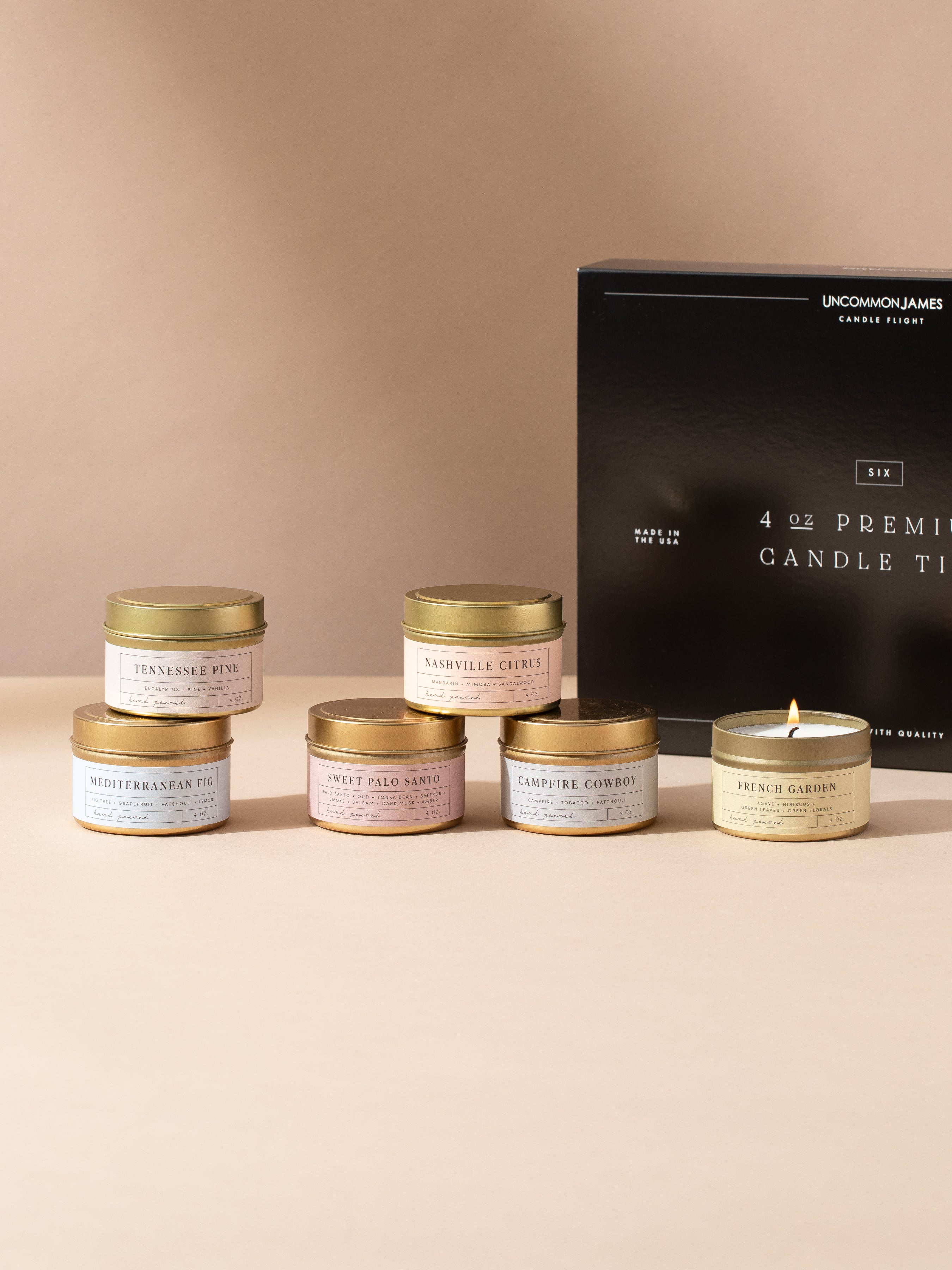 Best Seller Candle Flight | Set of 4 Oz Soy Wax Candles | Uncommon ...