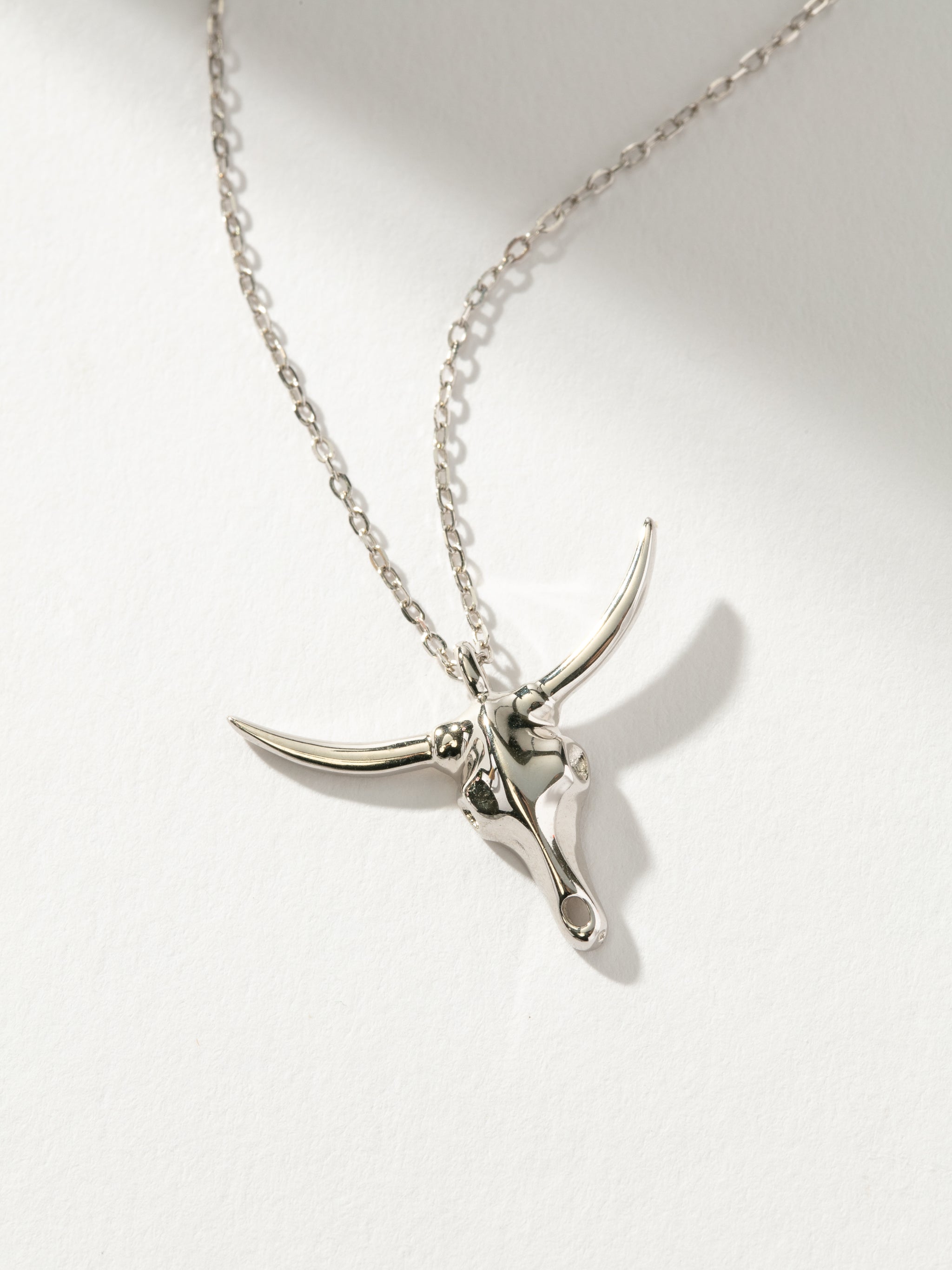 Fighter Longhorn Pendant Necklace in Gold | Uncommon James