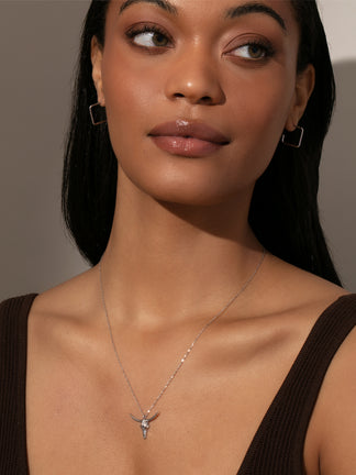 Fighter Longhorn Pendant Necklace in Gold | Uncommon James