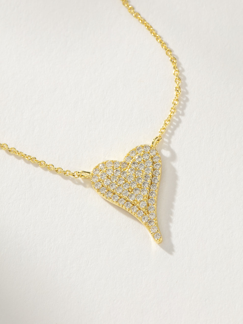 One and Only Pavé Heart Necklace in Gold | Uncommon James