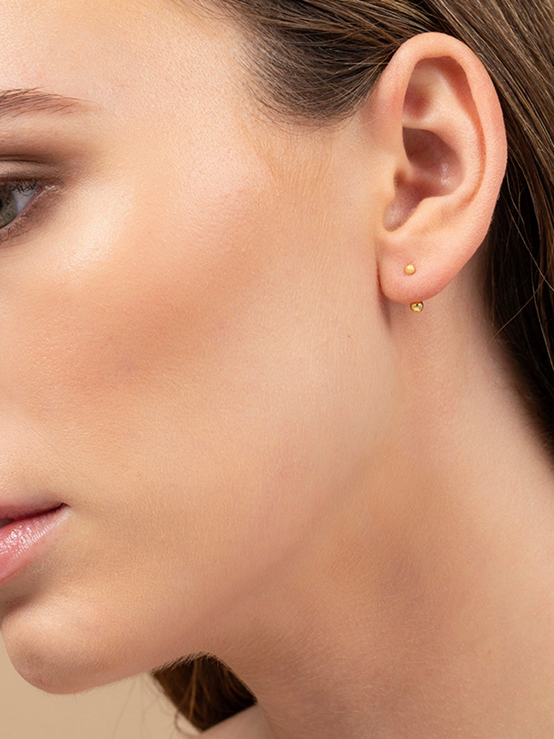 Two Way Street Minimal Ear Jacket Earring in Gold | Uncommon James