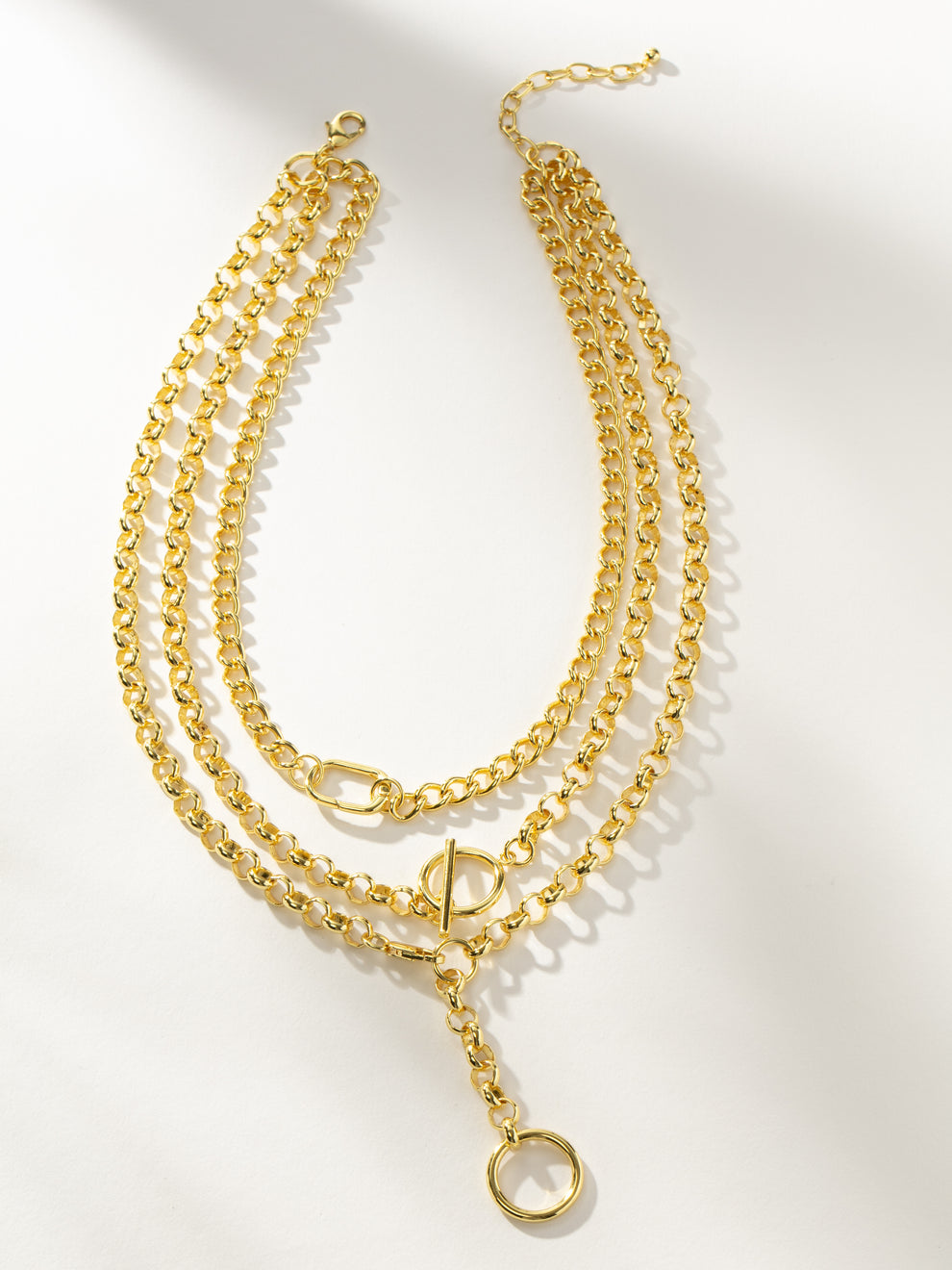 Luxe Layered Chains Statement Necklace in Gold | Uncommon James