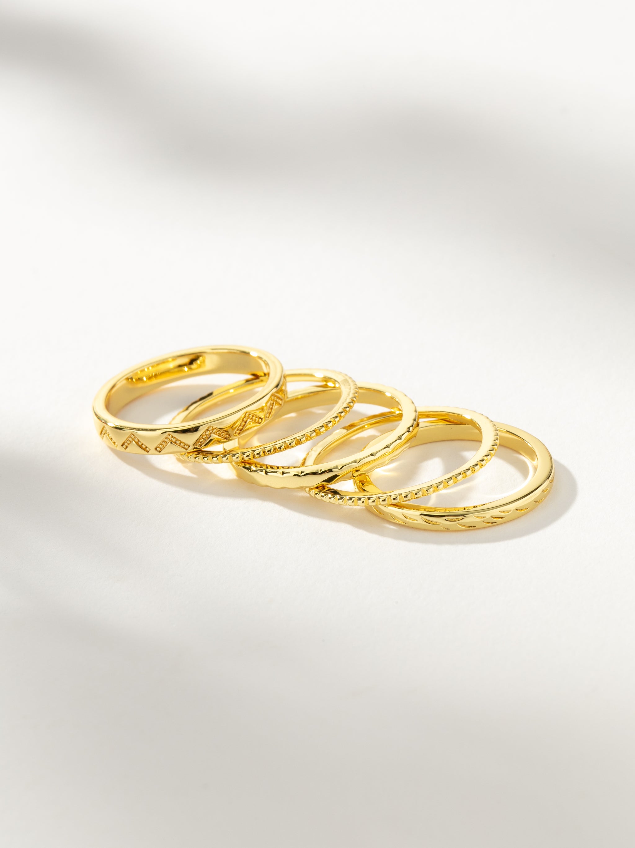 Transformation Ring Stack Set of 5 in Gold | Uncommon James
