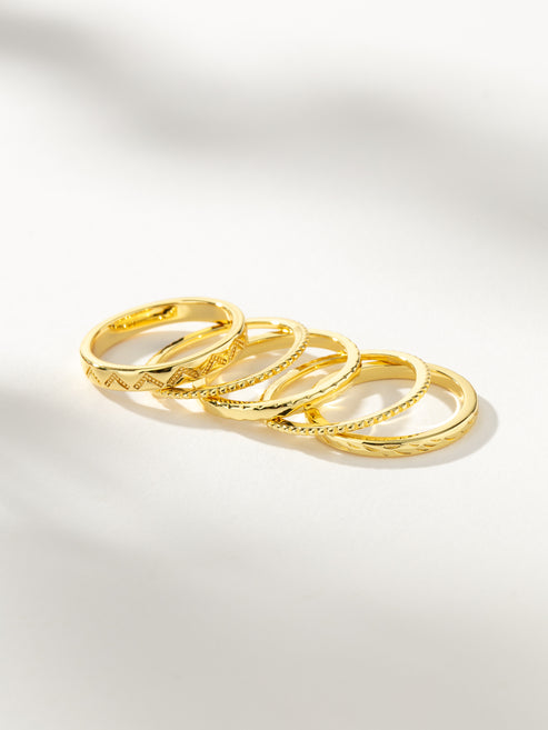 Transformation Ring Stack Set of 5 in Gold | Uncommon James