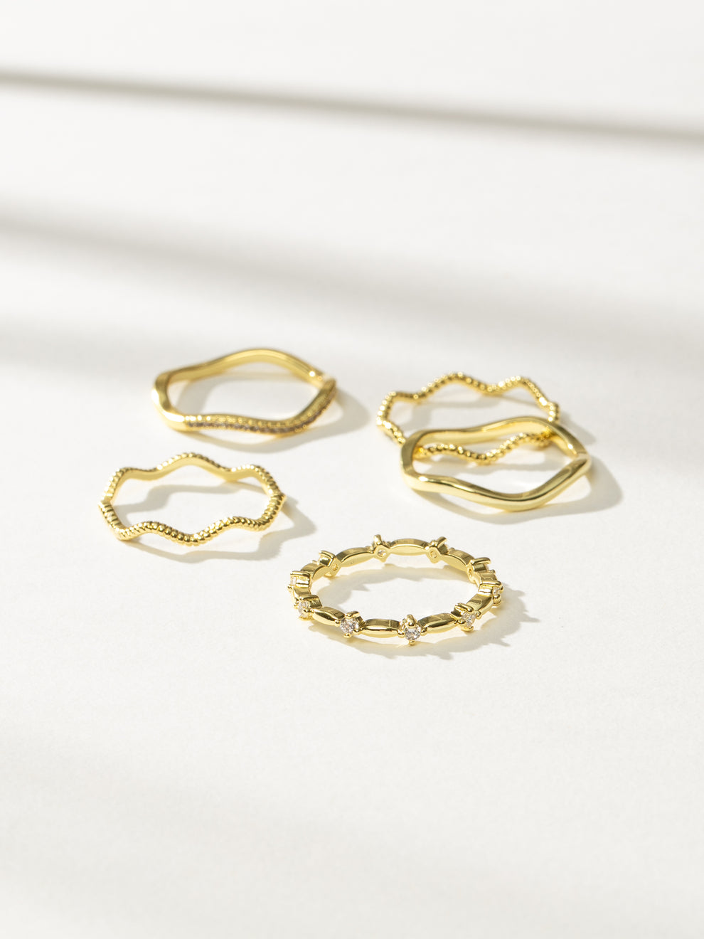 Vintage 5 Layered Ring Set in Gold | Rings | Uncommon James