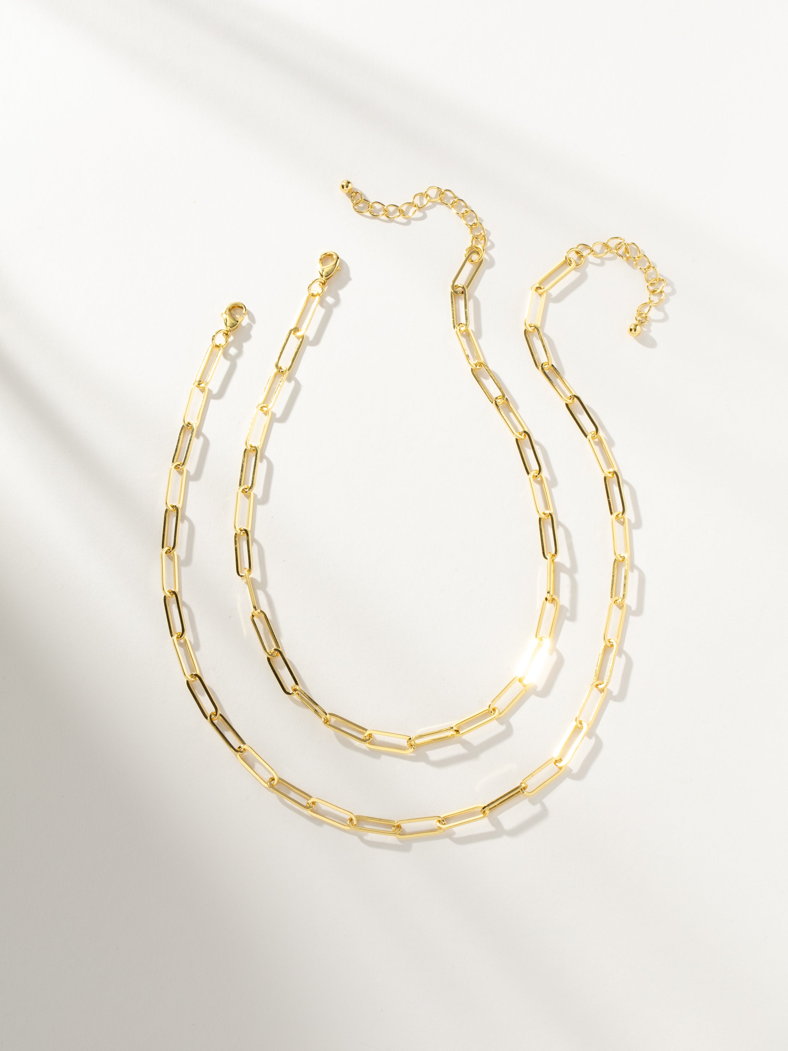Thin Linked Up Paperclip Chain Necklace in Gold | Uncommon James
