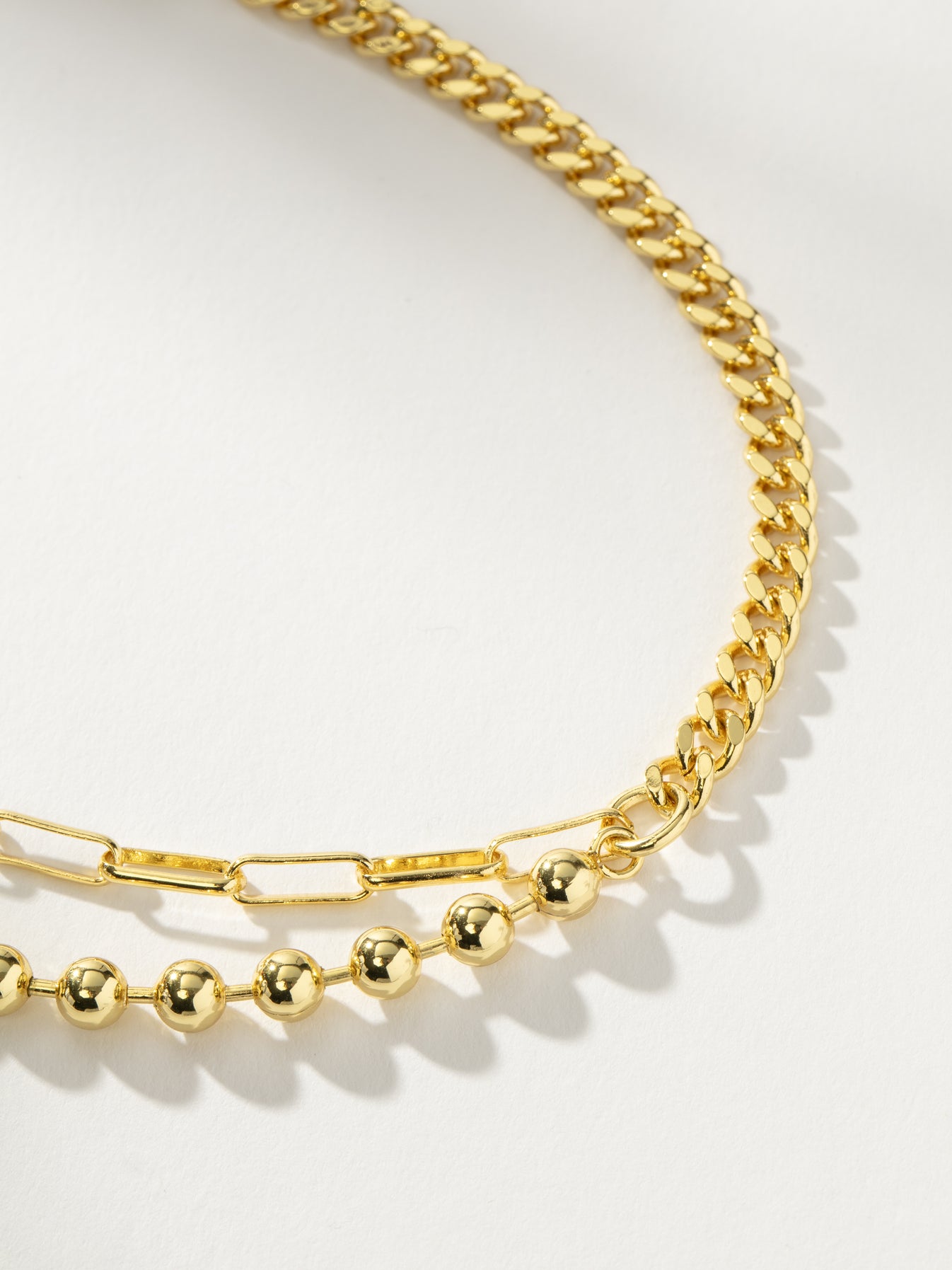 Gold Three's a Party Triple Chain Bracelet | Uncommon James
