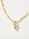 Crown Gem Pendant and Dainty Chain Necklace in Gold | Uncommon James