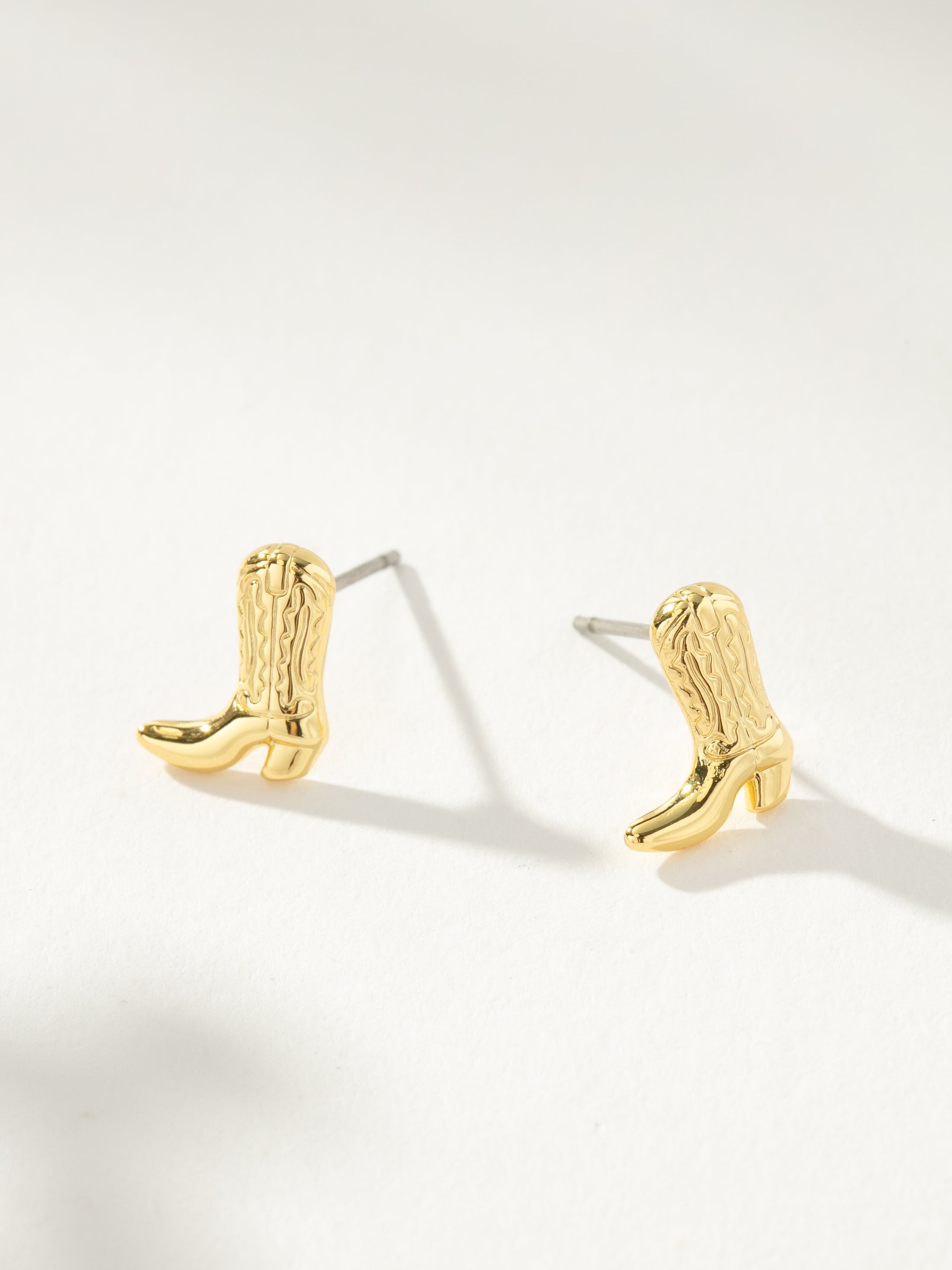 Cowboy Boot Simple Stud Earrings in Gold | Studs | Uncommon James