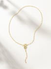 Pavé Butterfly and Chain Lariat Necklace in Gold | Uncommon James