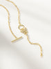 Pavé Butterfly and Chain Lariat Necklace in Gold | Uncommon James