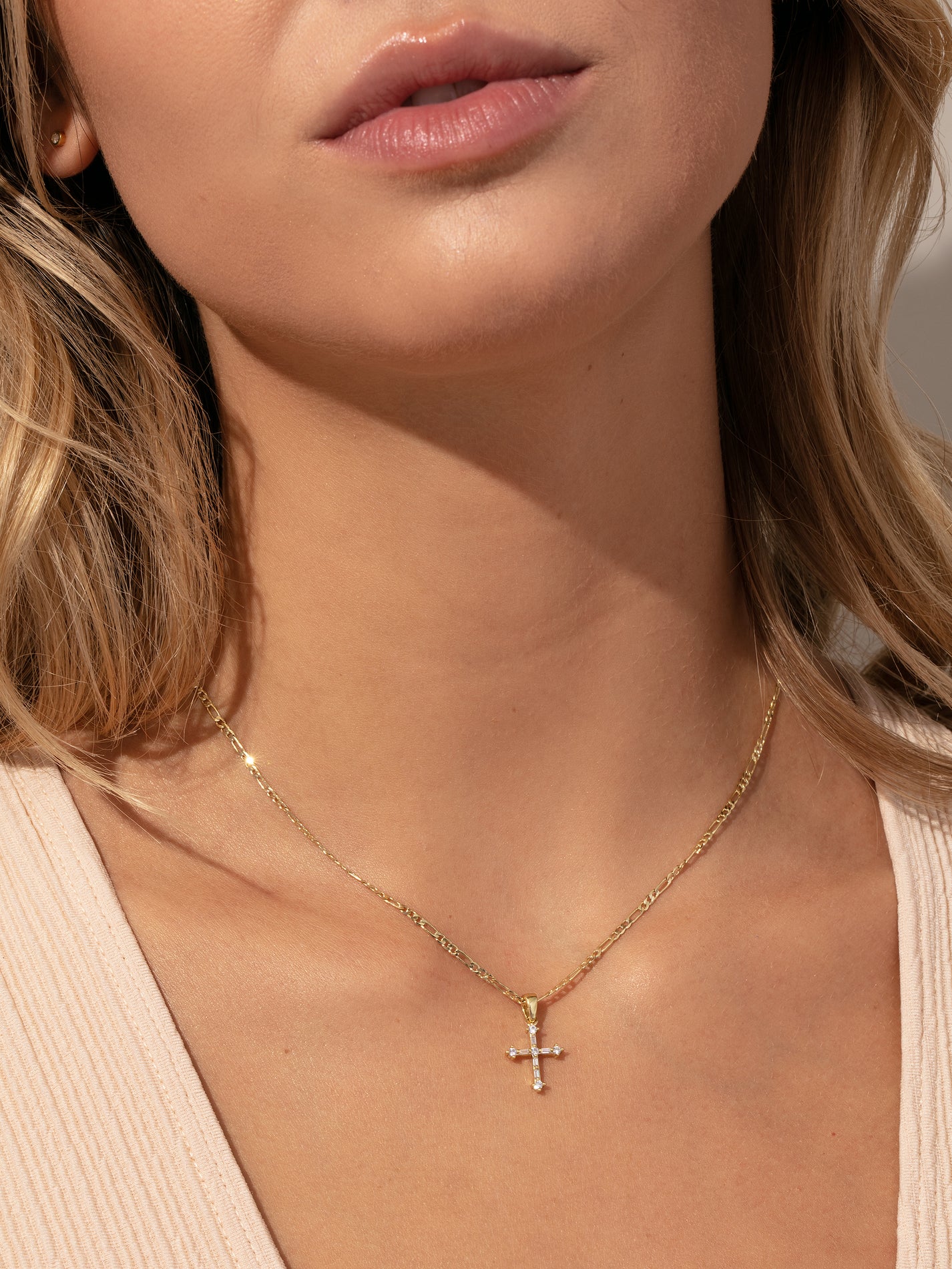 Gold Cross Pendant + Chain Necklace | Cross Jewelry | Uncommon James