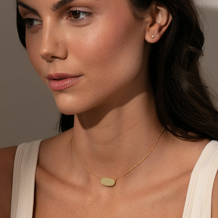 Gold Timeless Pendant Personalized Engravable Necklace | Uncommon James