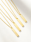 Gold Vertical Bar Personalized Engravable Necklace | Uncommon James