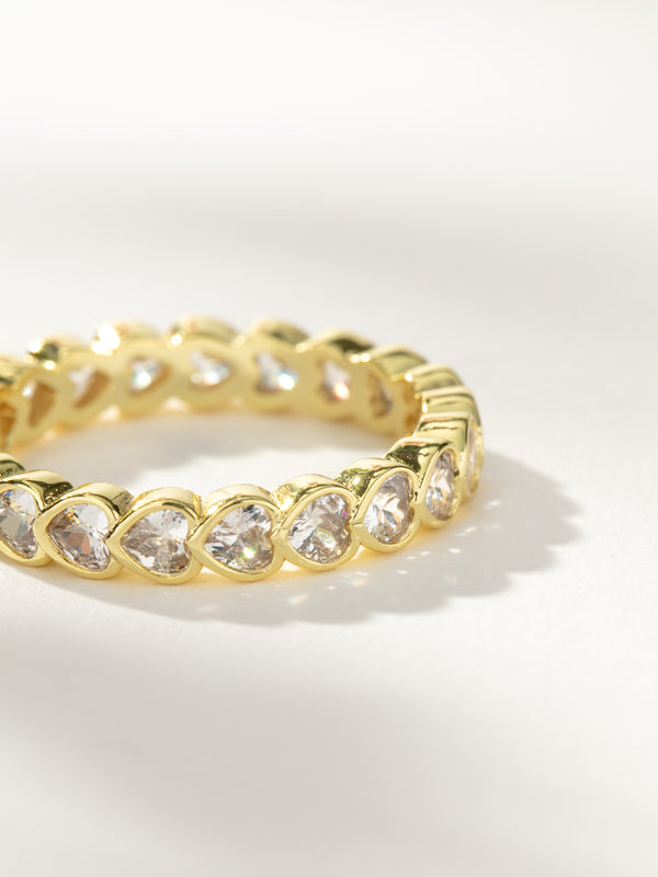Forever In Love Heart Shaped Ring in Gold | Uncommon James