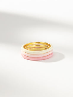 Pink Ombré Ring Set of 3 | Stackable Rings | Uncommon James
