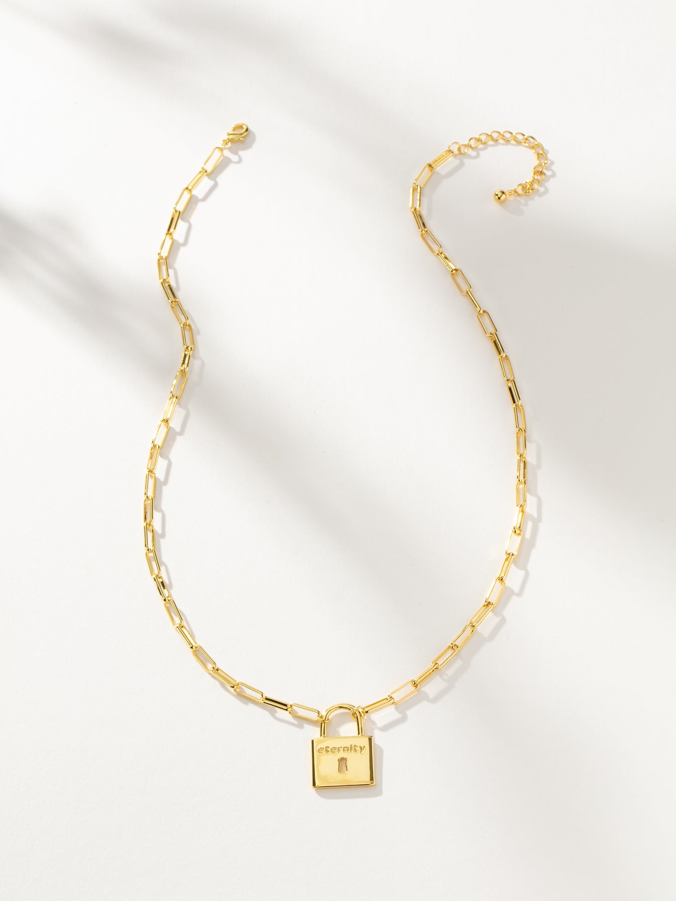 Eternity Lock Chain and Pendant Necklace in Gold | Uncommon James