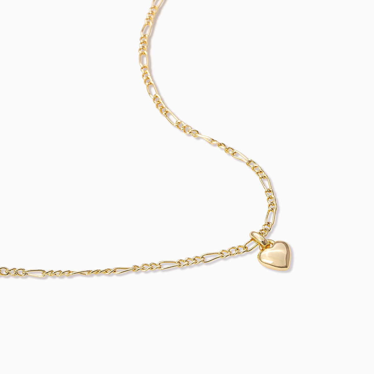 Mini Heart Chain and Pendant Necklace in Gold | Uncommon James
