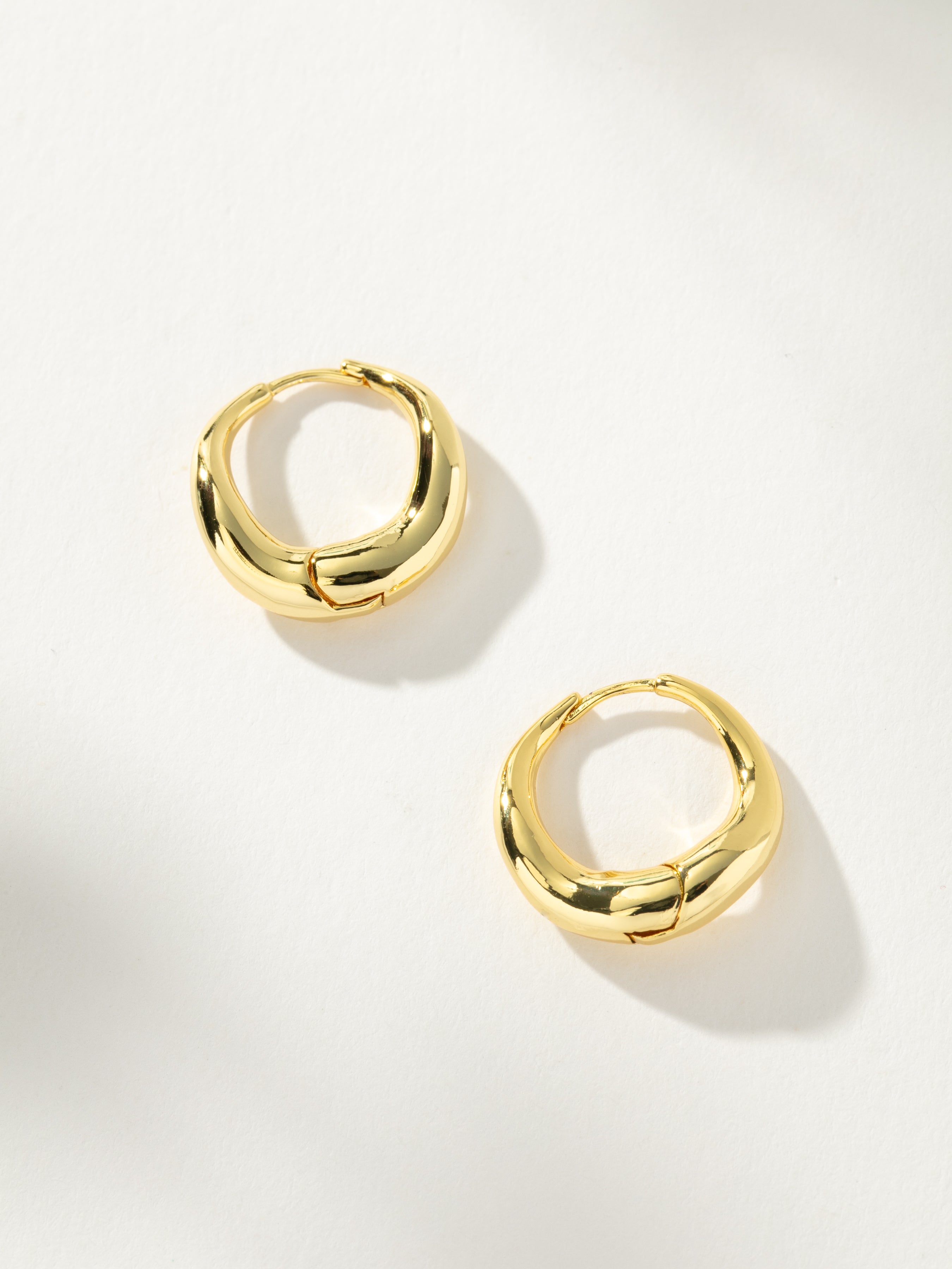 Organic Squiggle Huggie Earrings in Gold | Uncommon James