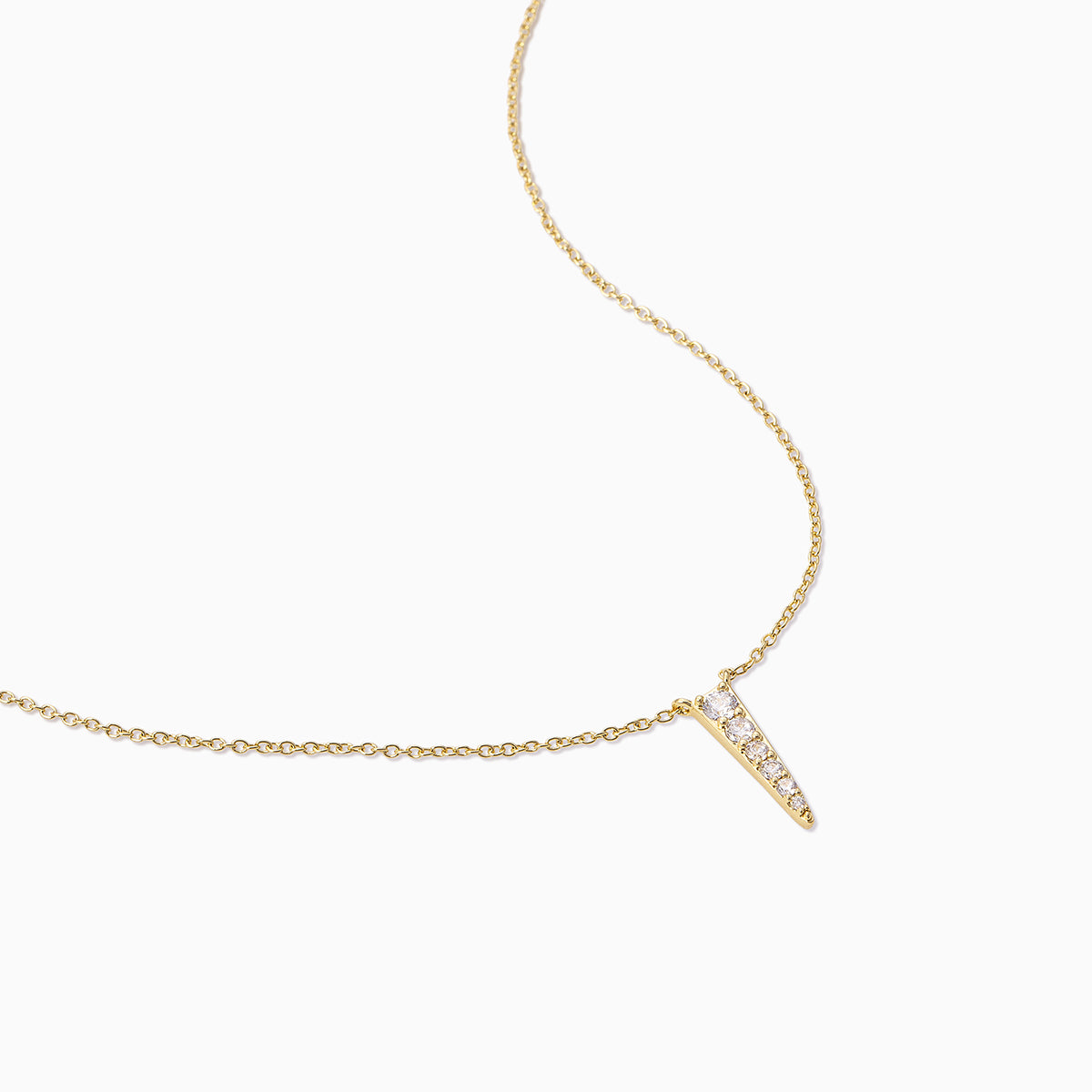 Gold Cutting Edge Pendant and Dainty Chain Necklace | Uncommon James