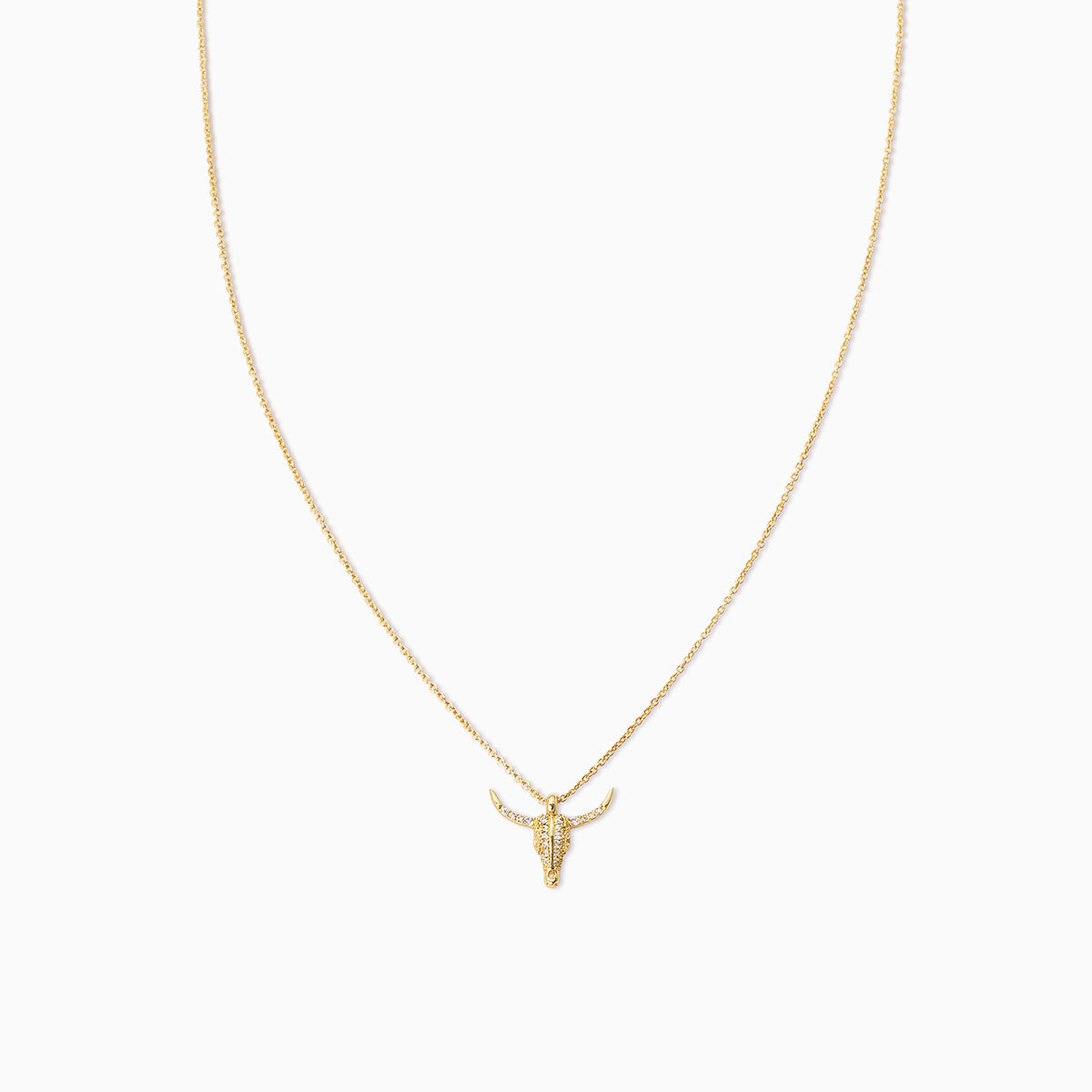 Fighter Longhorn Pendant, Pavé + Chain Necklace 2.0 | Uncommon James