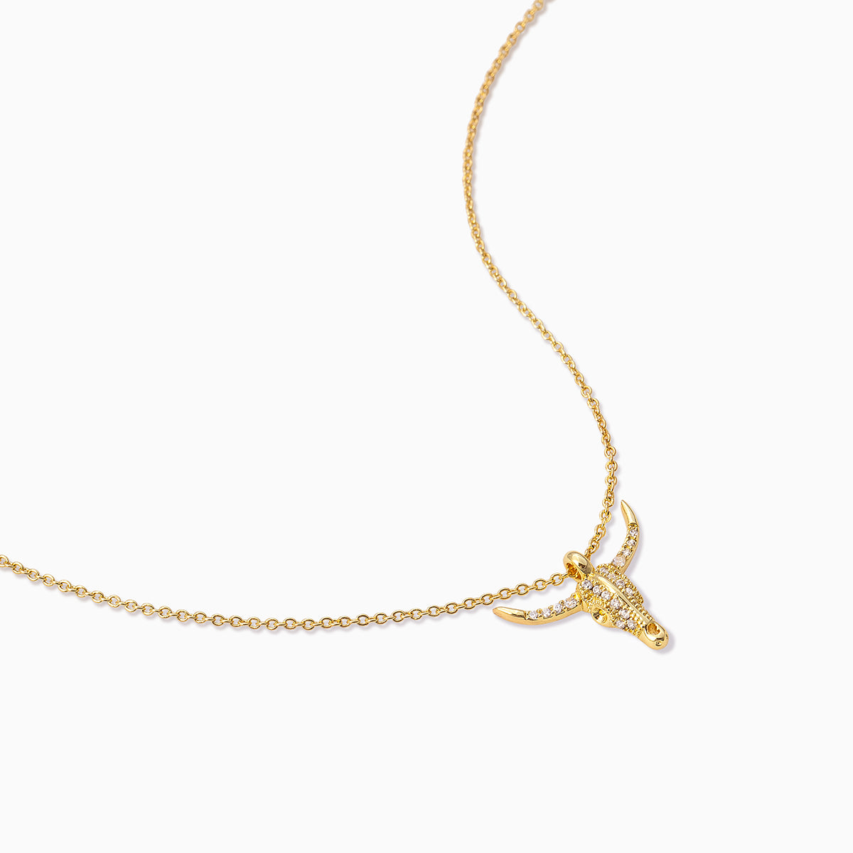Fighter Longhorn Pendant, Pavé + Chain Necklace 2.0 | Uncommon James