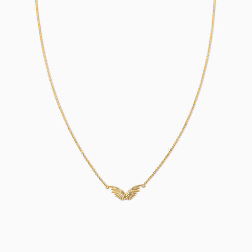 Gold Protection Angel Wings Chain + Pendant Necklace | Uncommon James