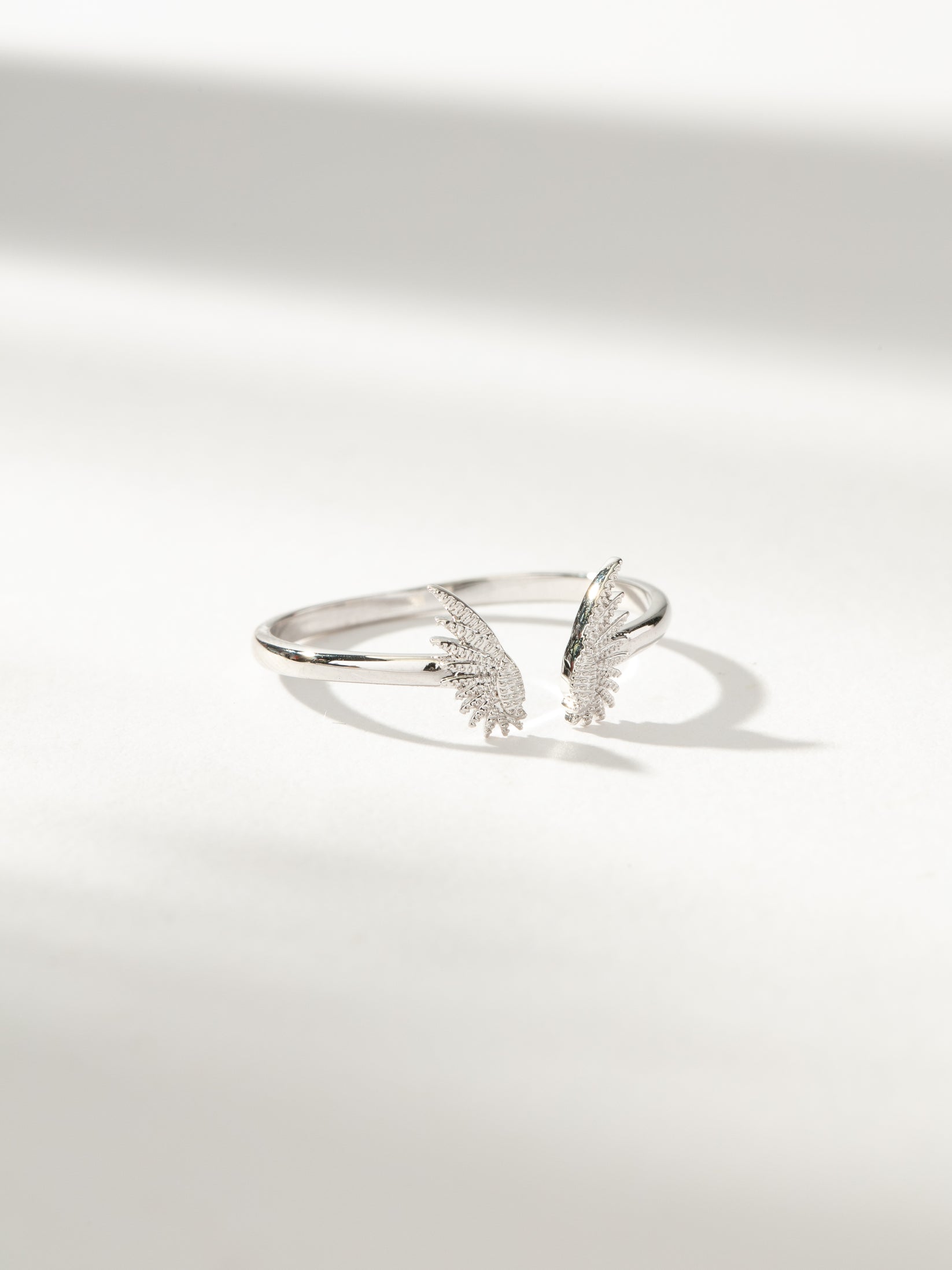 Dainty Angel Wings Ring Band in Gold | Uncommon James