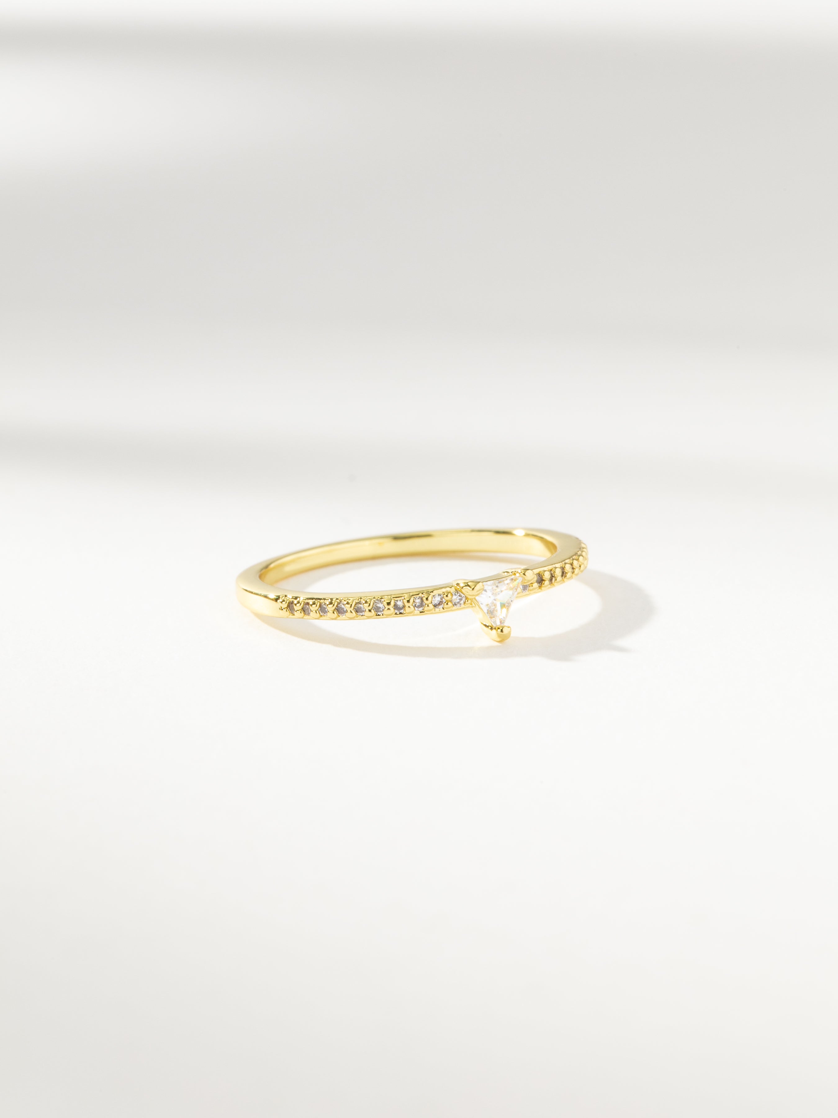 Three Points Simple Triangle Ring in Gold | Uncommon James