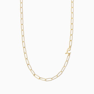 Silver + Gold Cursive Initial Necklace | Chain Letter Necklace ...