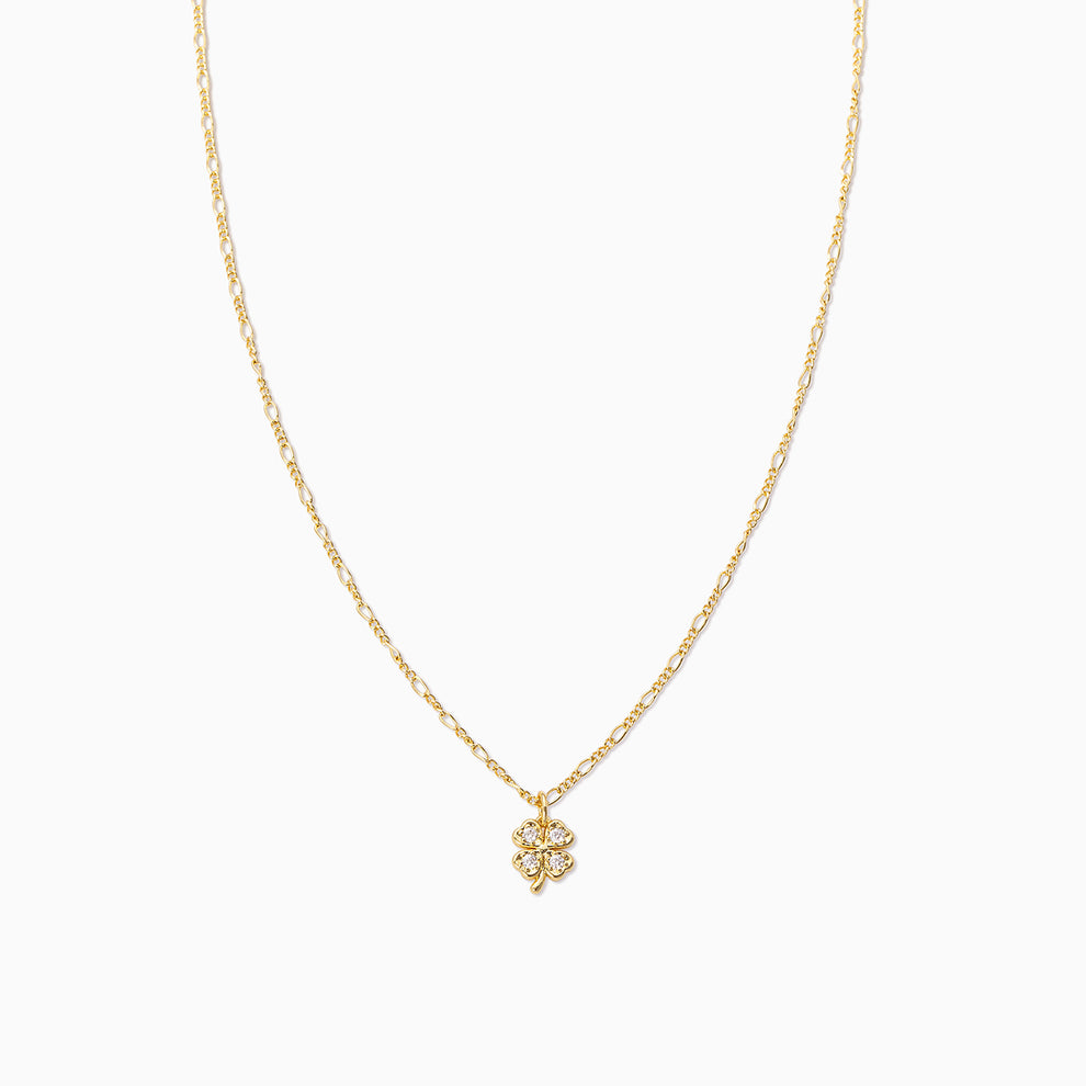 Gold Four Leaf Clover Pendant and Chain Necklace | Uncommon James