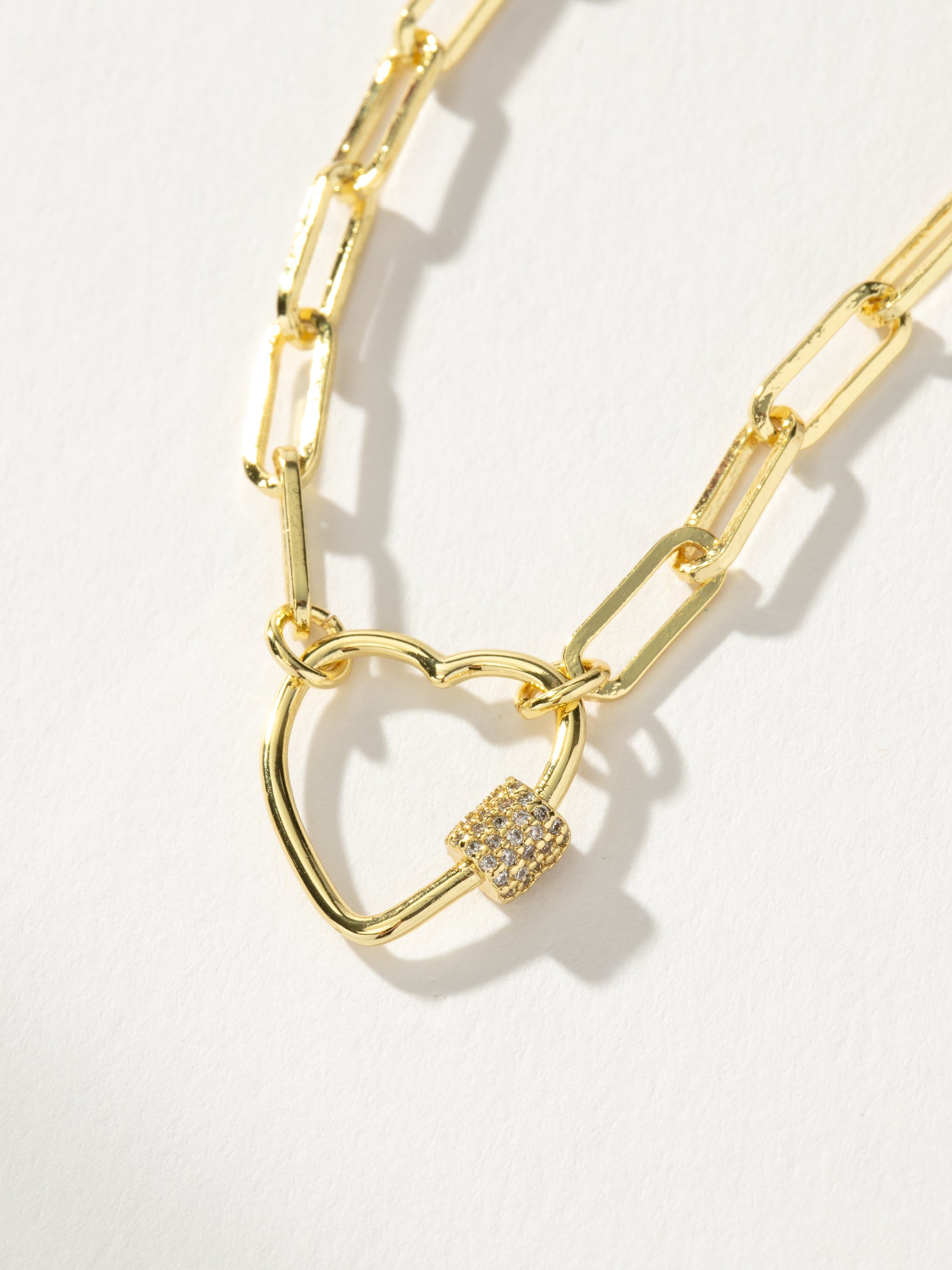 Gold and Silver Locked Heart Necklace | Uncommon James