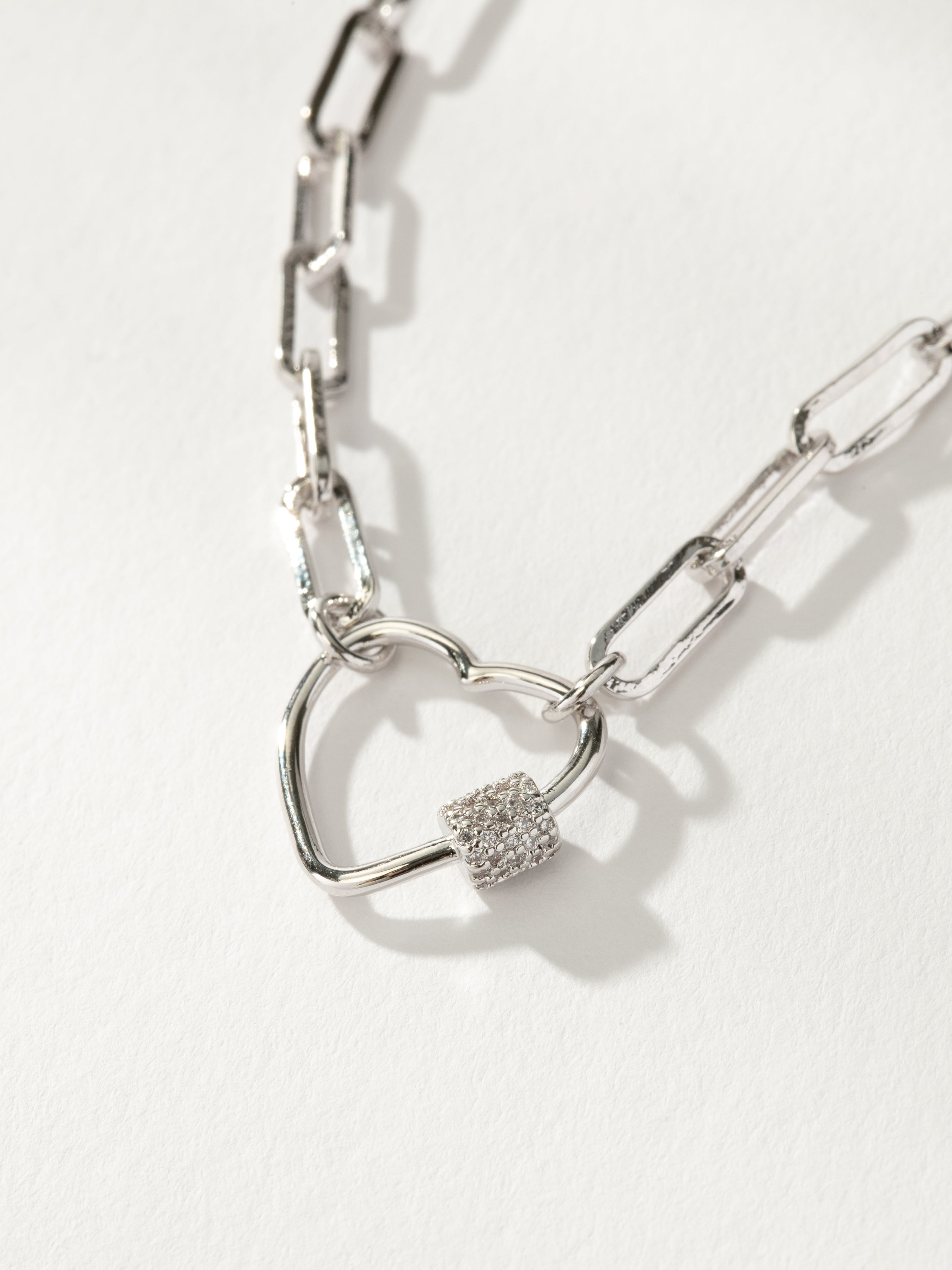 Gold and Silver Locked Heart Necklace | Uncommon James