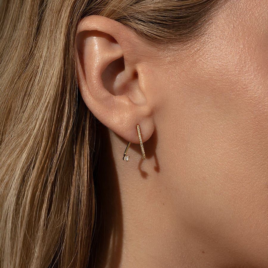 Silver and Gold Eyes on Me Ear Jacket Earrings | Uncommon James