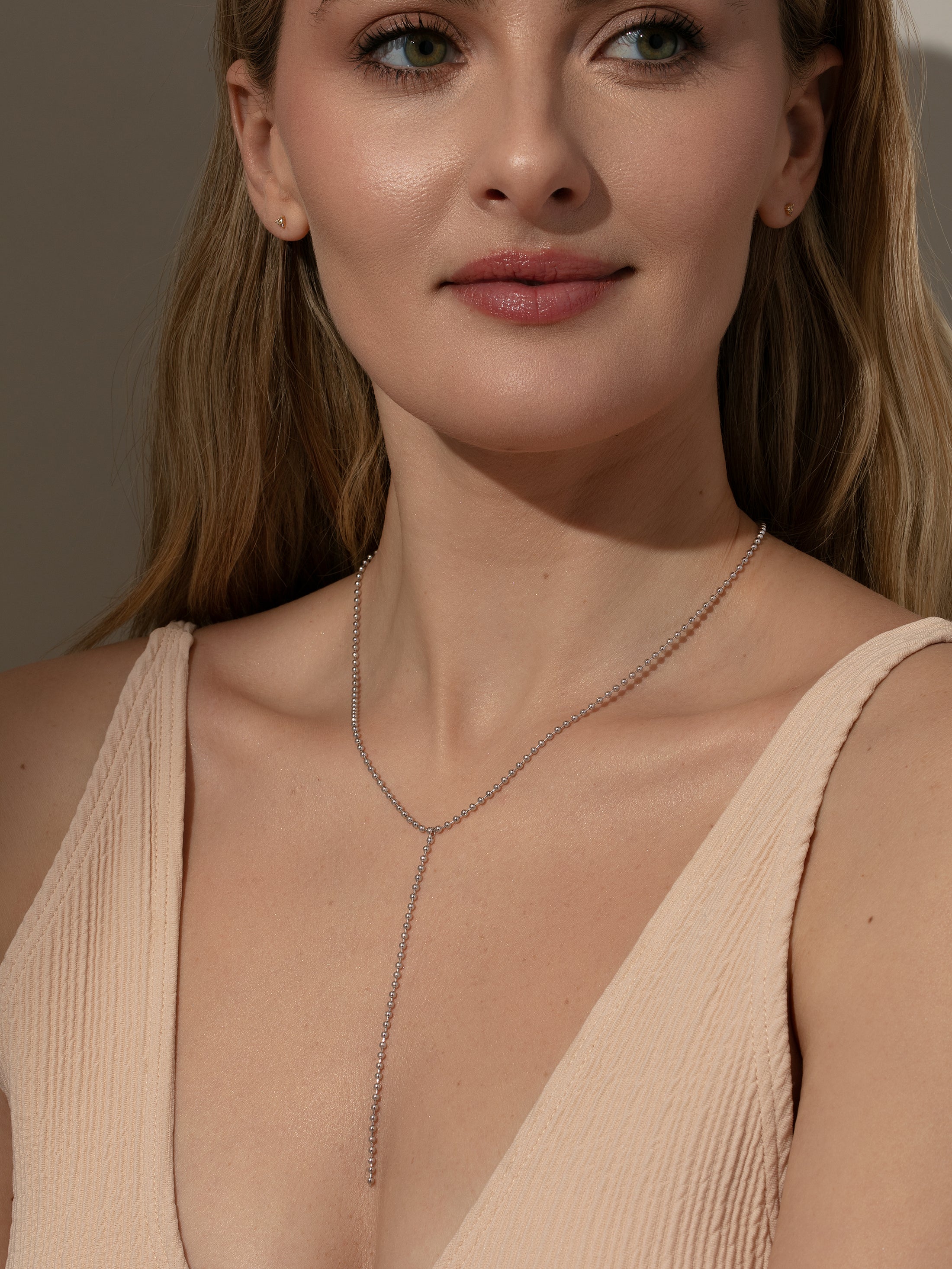 Silver or Gold Ball Chain Lariat Necklace | Uncommon James