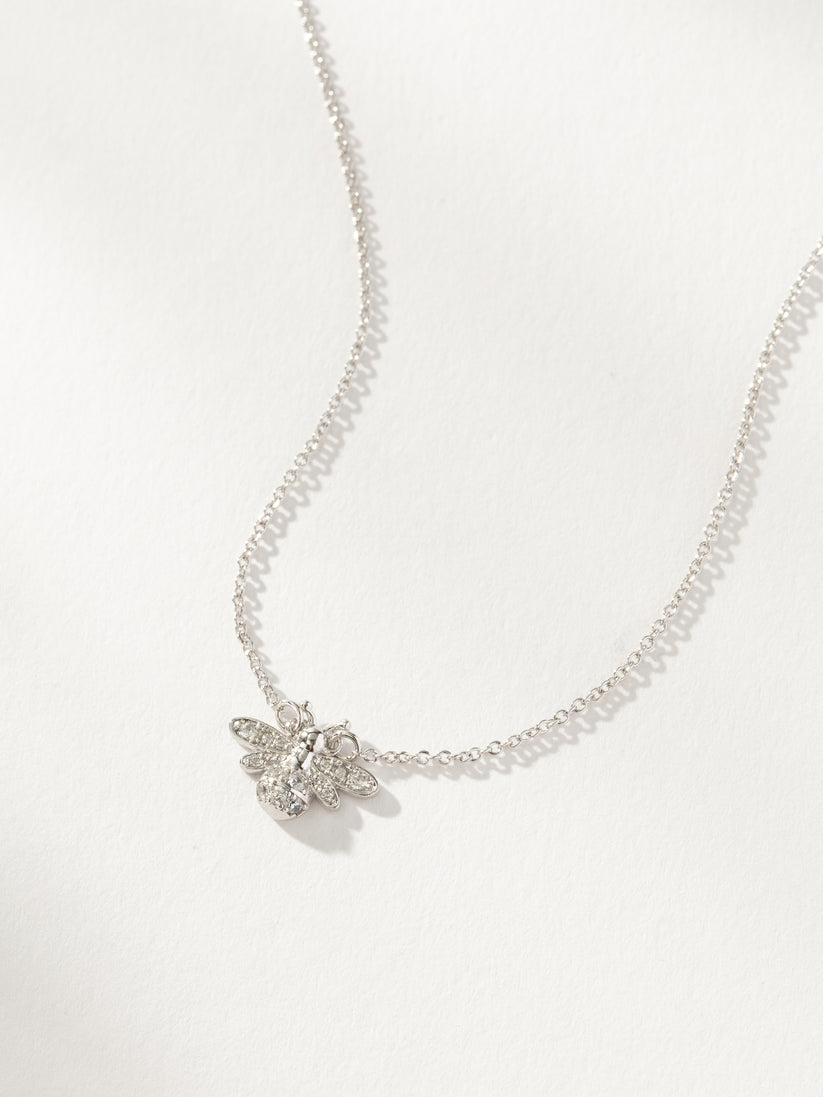Silver + Gold Bee Necklace | Chain + Pendant Necklace | Uncommon James