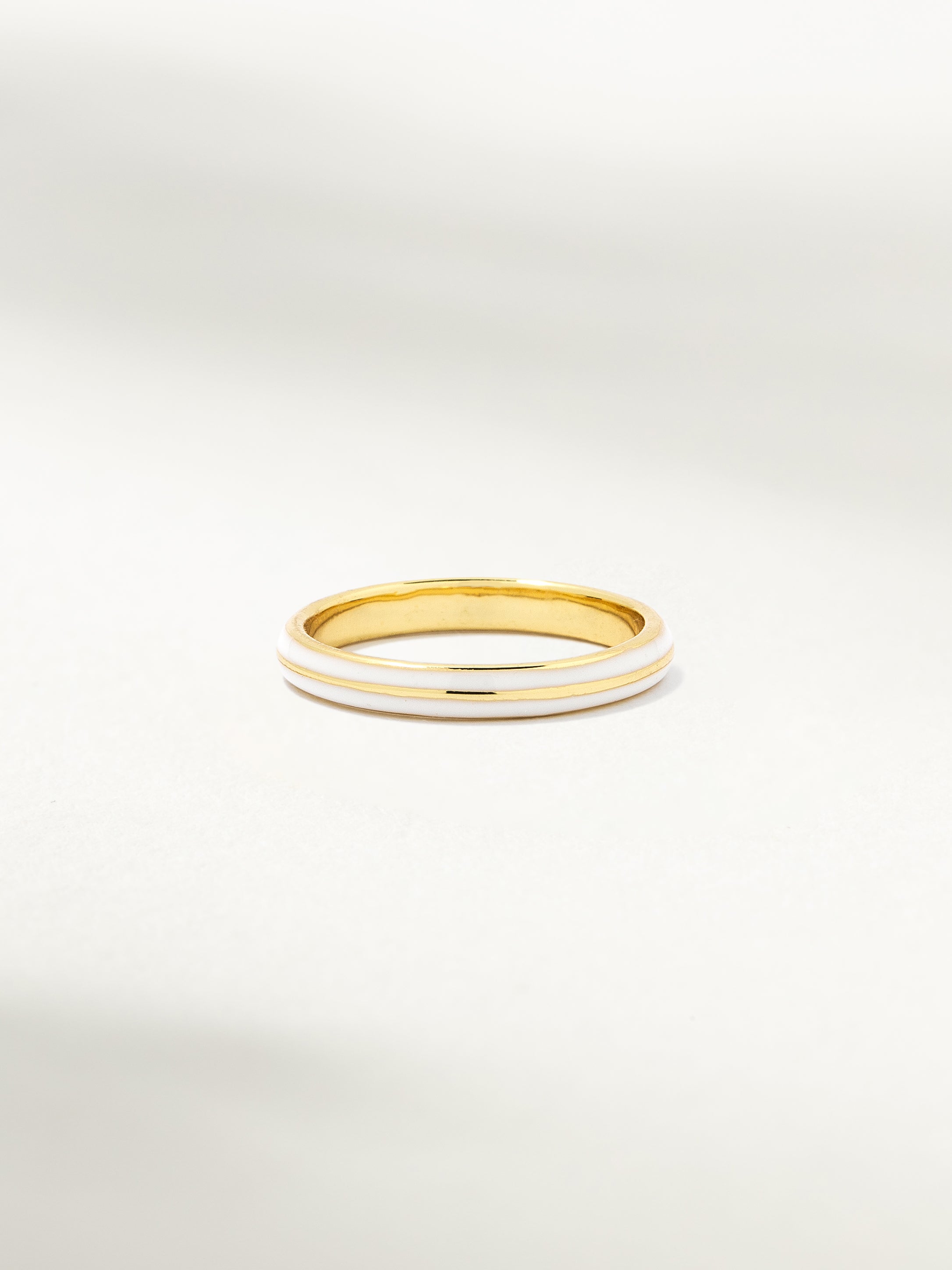 Fine Line White and Gold Ring | Uncommon James