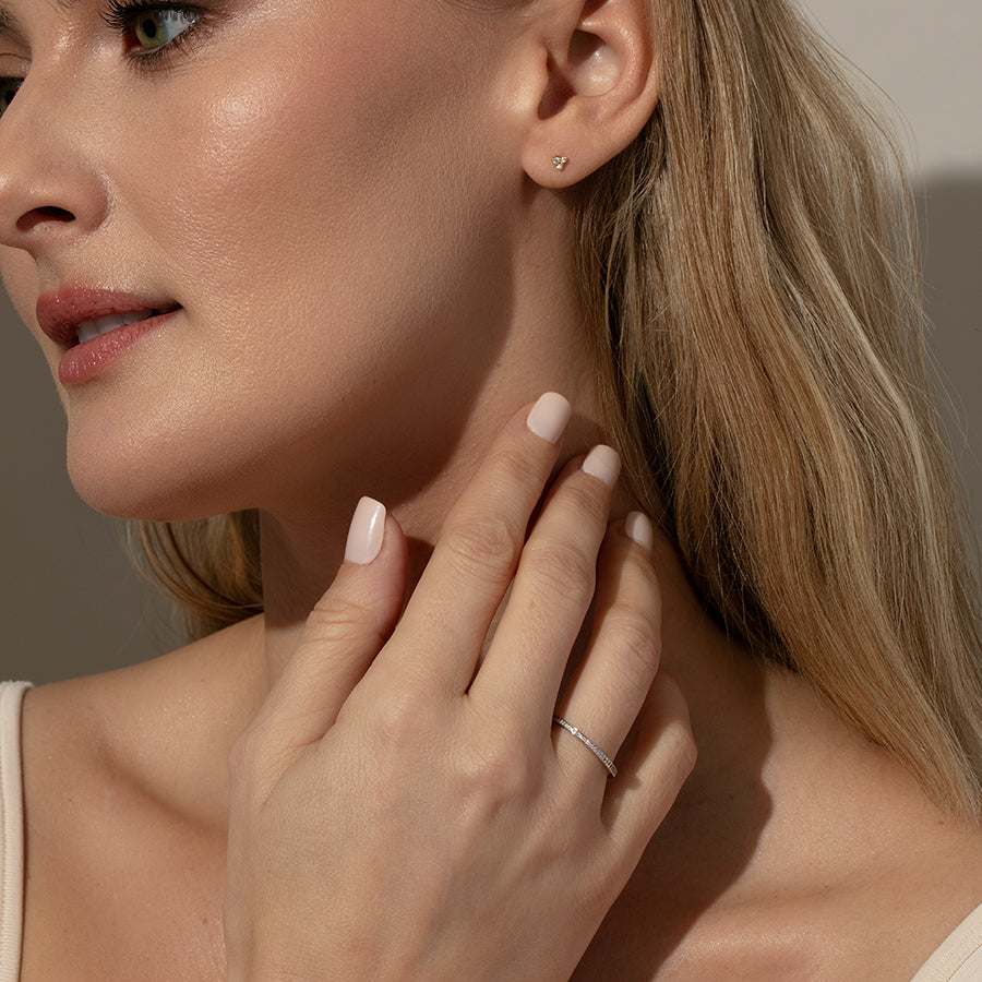 Superstar Pavé Ring in Gold + Silver | Stacking Ring | Uncommon James