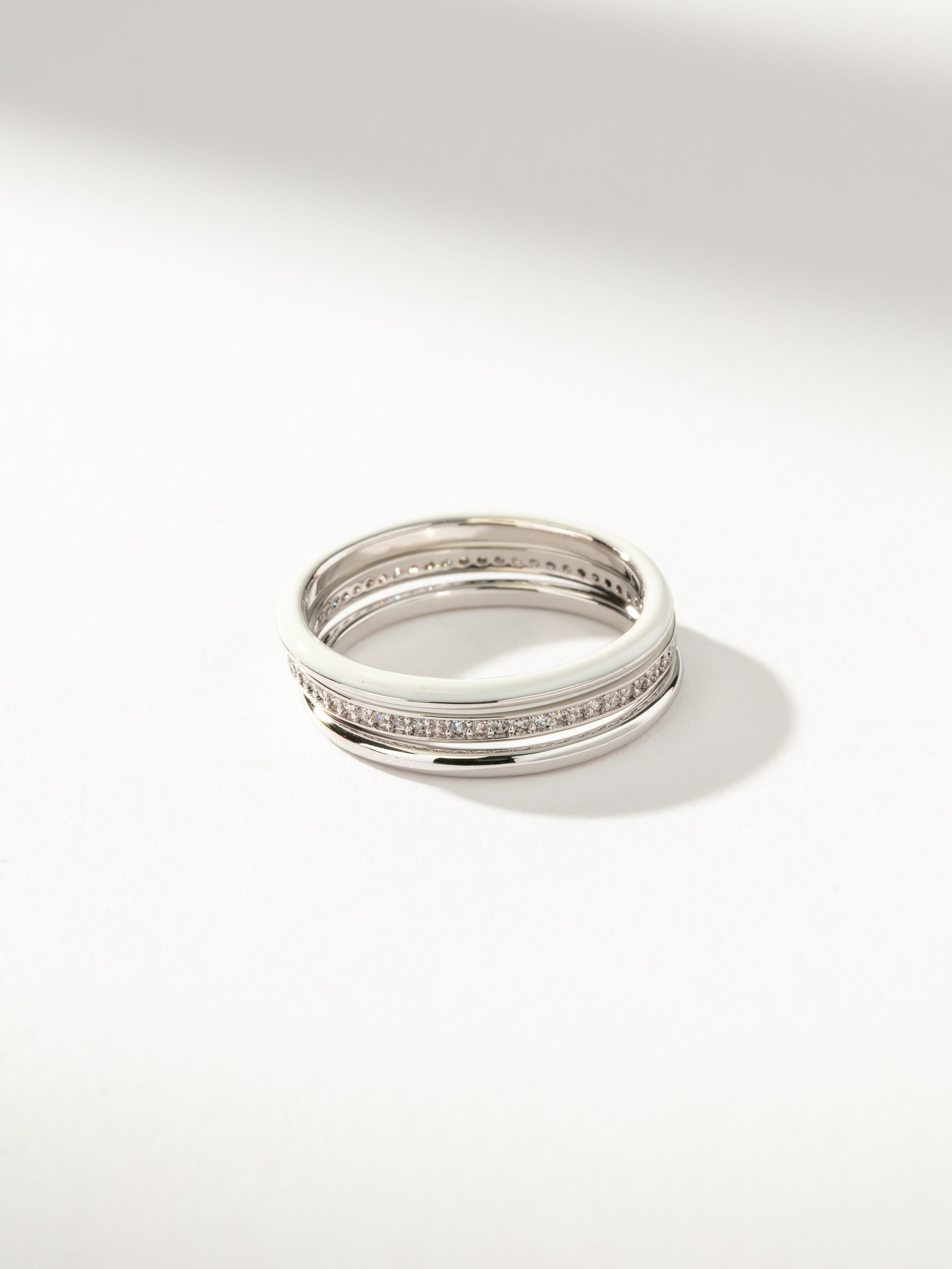 Gold + White Hot Forever Ring Stack Set of 3 | Uncommon James
