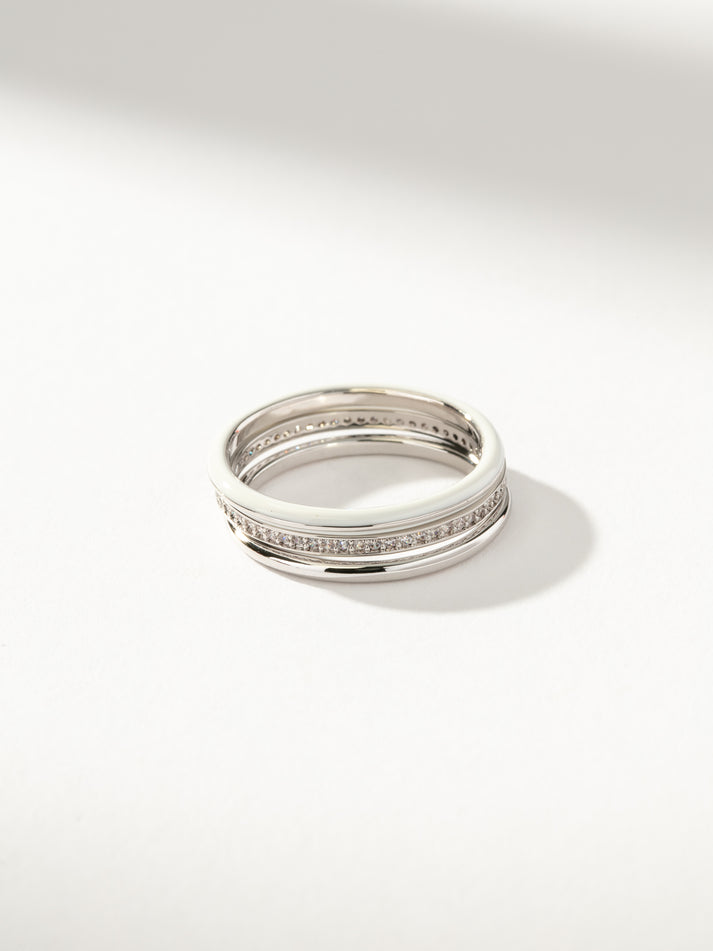 Gold + White Hot Forever Ring Stack Set of 3 | Uncommon James