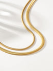 Gold Layered Flat Snake Chain Necklace | Uncommon James