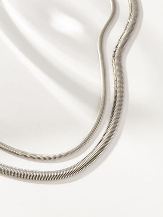 Gold Layered Flat Snake Chain Necklace | Uncommon James