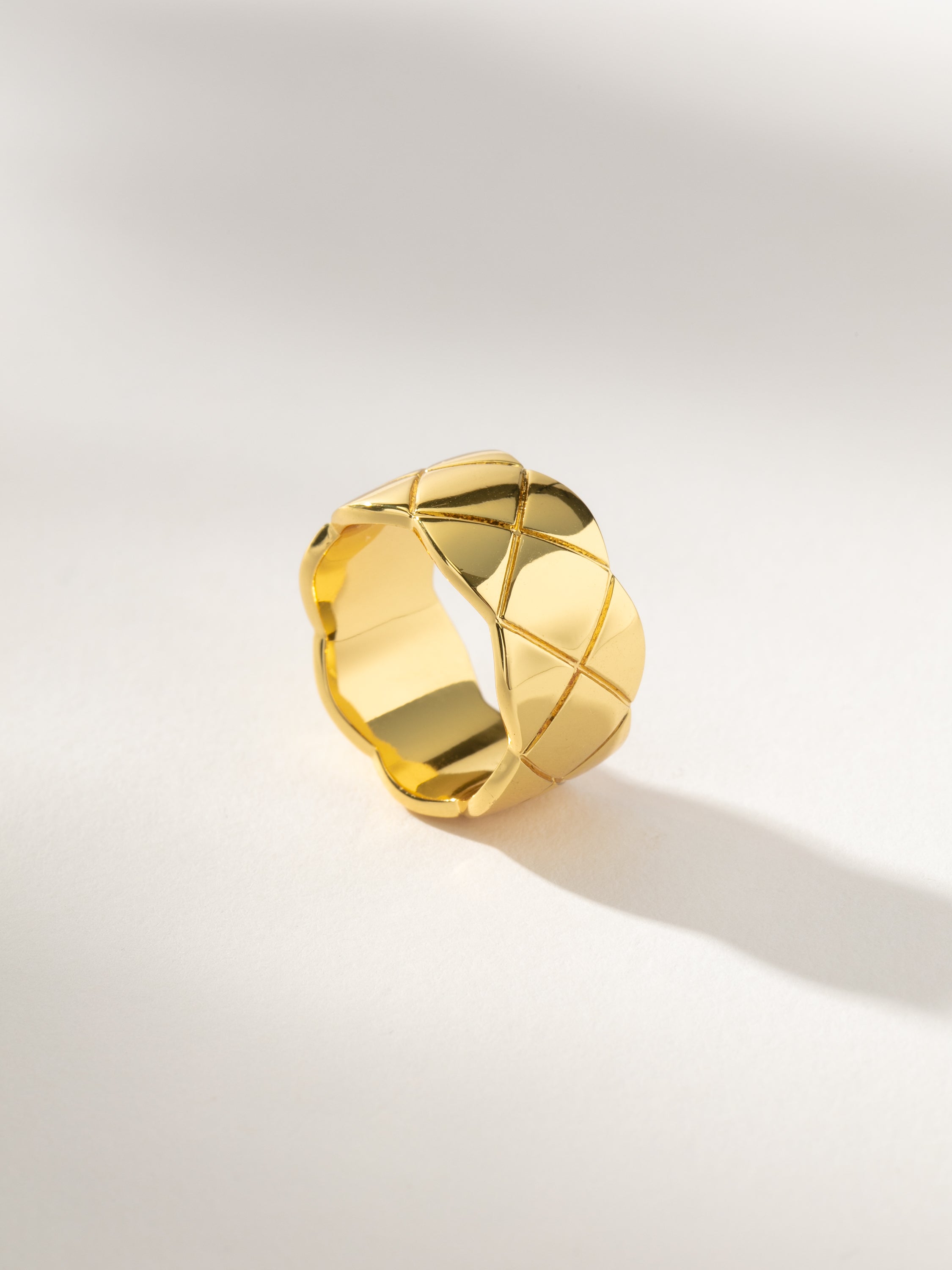 Quilted Ring in Gold or Silver | Statement Ring | Uncommon James