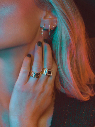 Quilted Ring in Gold or Silver | Statement Ring | Uncommon James