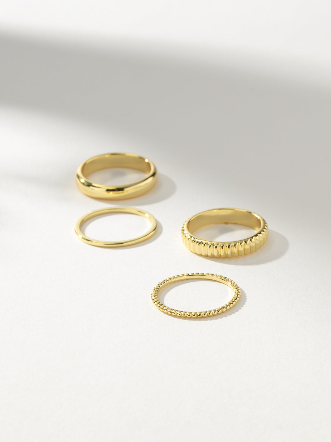 Total Package Ring Stack | Gold Ring Set of 4 | Uncommon James