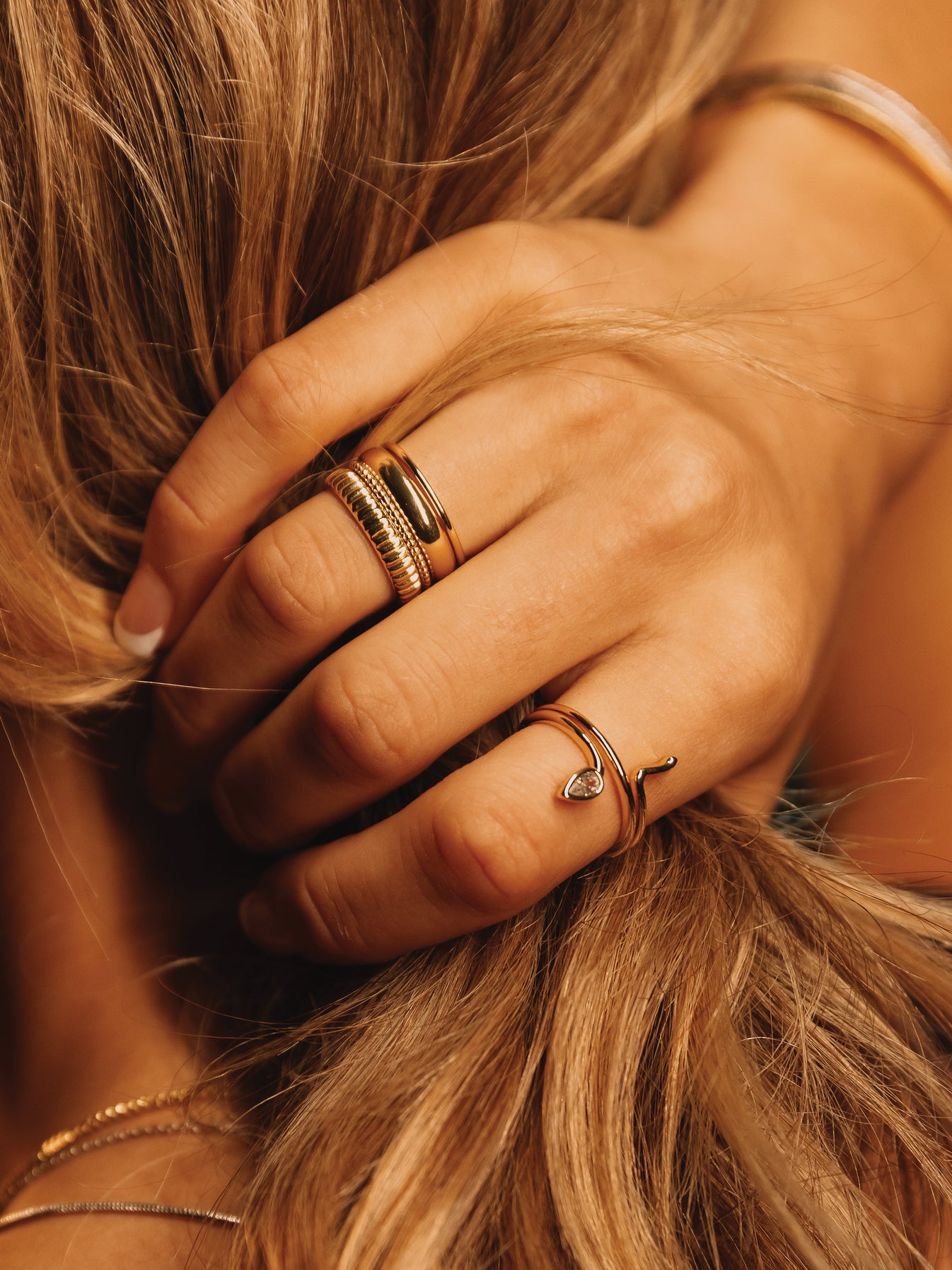 Total Package Ring Stack | Gold Ring Set of 4 | Uncommon James