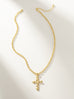Bubble Cross Necklace in Gold | Statement Necklace | Uncommon James
