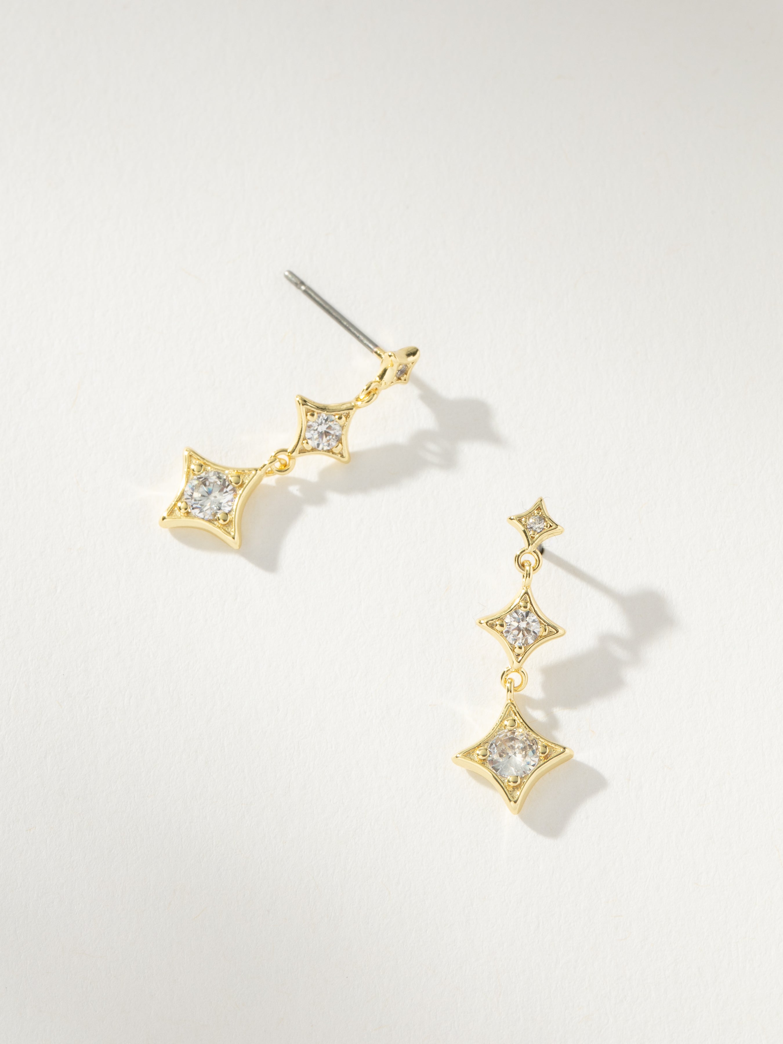 Starburst Dangle Earrings in Gold | Star Earrings | Uncommon James