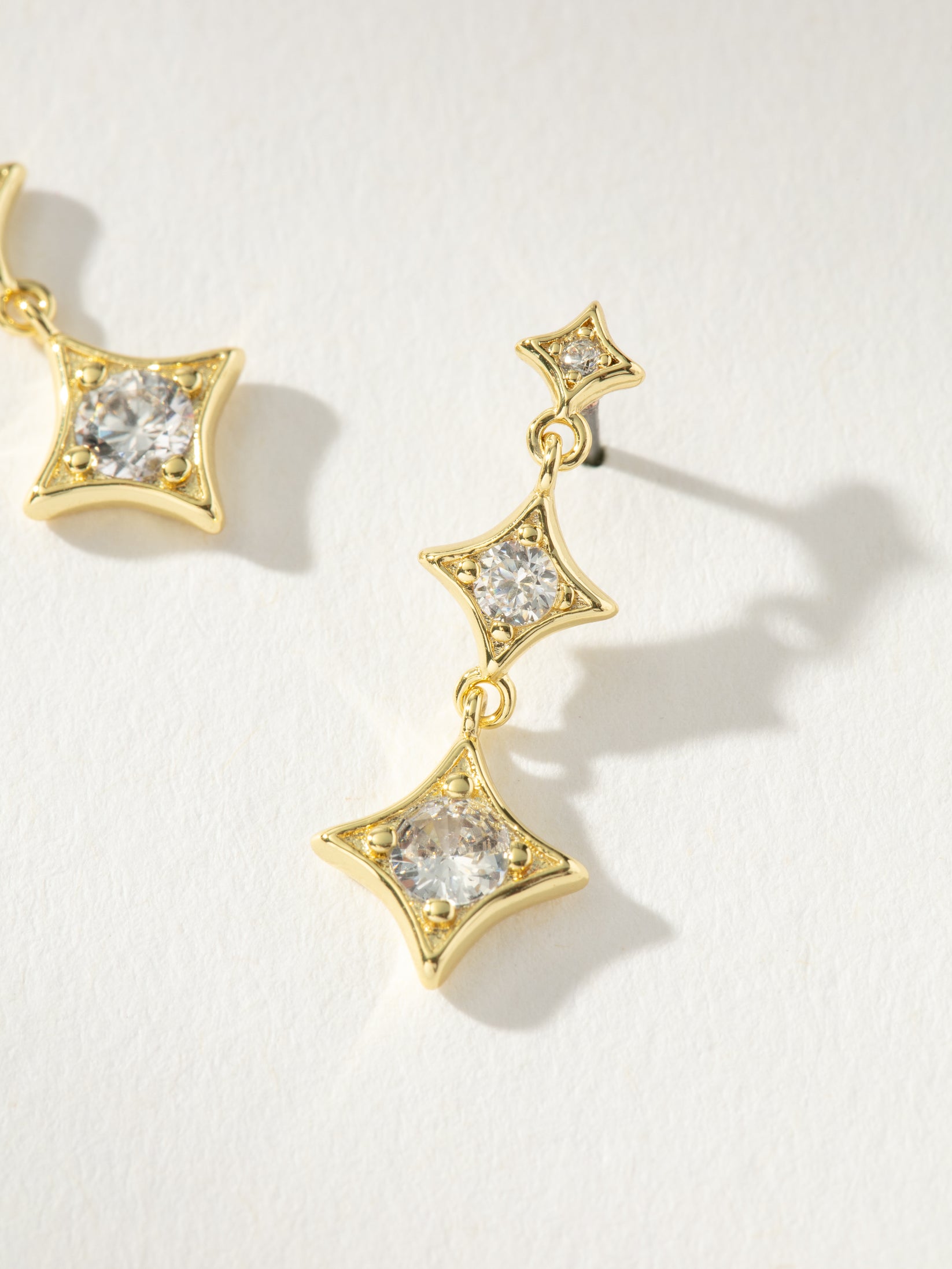 Starburst Dangle Earrings in Gold | Star Earrings | Uncommon James